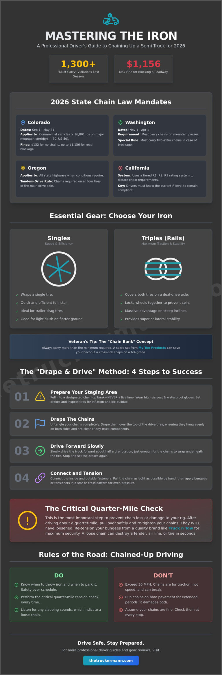 How to Properly Chain Up a Semi Truck: The Veteran Driver’s Guide for 2026